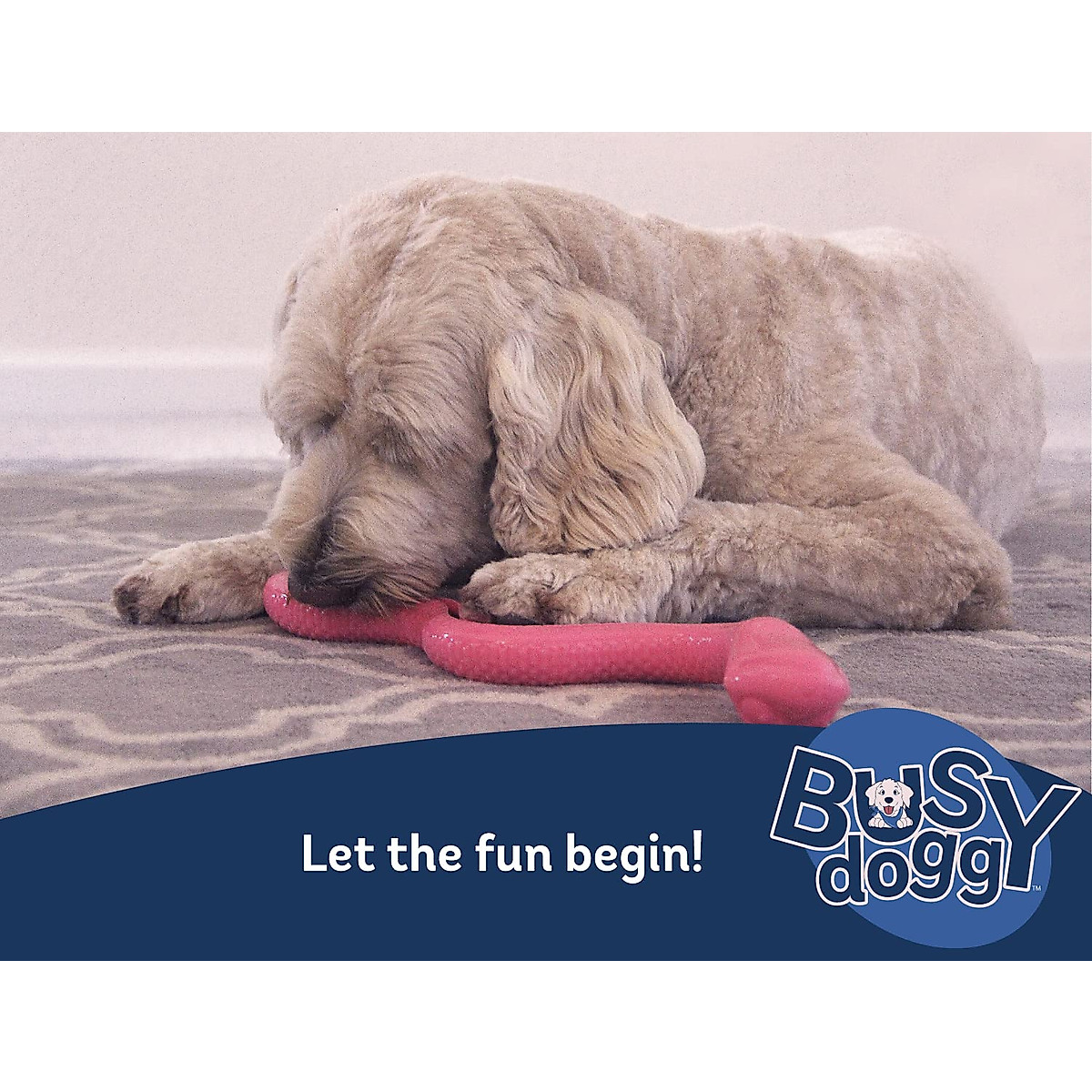 Busy Doggy Snake Treat Dispenser Toy, Interactive Dog Toy, Dog Enrichment Toy with Squeaker