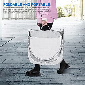 Coopzero Travel Bassinet-Folding Portable Bassinet,in Bed Bassinet for Baby,Portable Bassinet with Mosquito Net,Easy to Fold and Lightweight,Washable,Grey