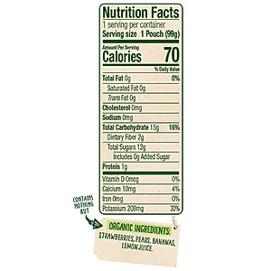 Sprout Organic Stage 2 Baby Food Pouches, Strawberry Pear Banana, 3.5 Ounce (Pack of 6)