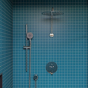 ALFI brand AB7938 Sliding Rail Hand Held Shower Head Set with Hose, Polished Chrome