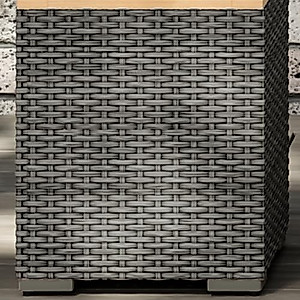 Homestyles Boca Raton Outdoor Side Table, Grey/Brown