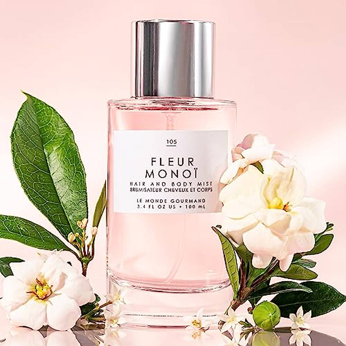 Le Monde Gourmand Fleur Monoi Hair & Body Mist - 3.4oz (100ml) - Floral, Coconut Fragrance Notes