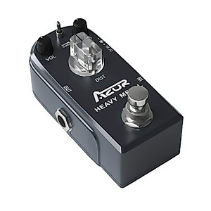 AZOR Heavy Metal Distortion Guitar Pedal 3 Modes Effect Controls for Electric Guitar True Bypass