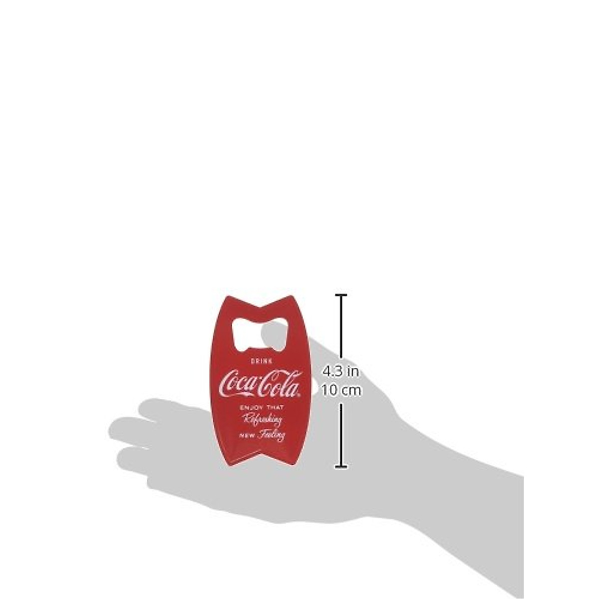 Tablecraft Stainless Steel Coca-Cola Bottle Opener Fridge Magnet, Red