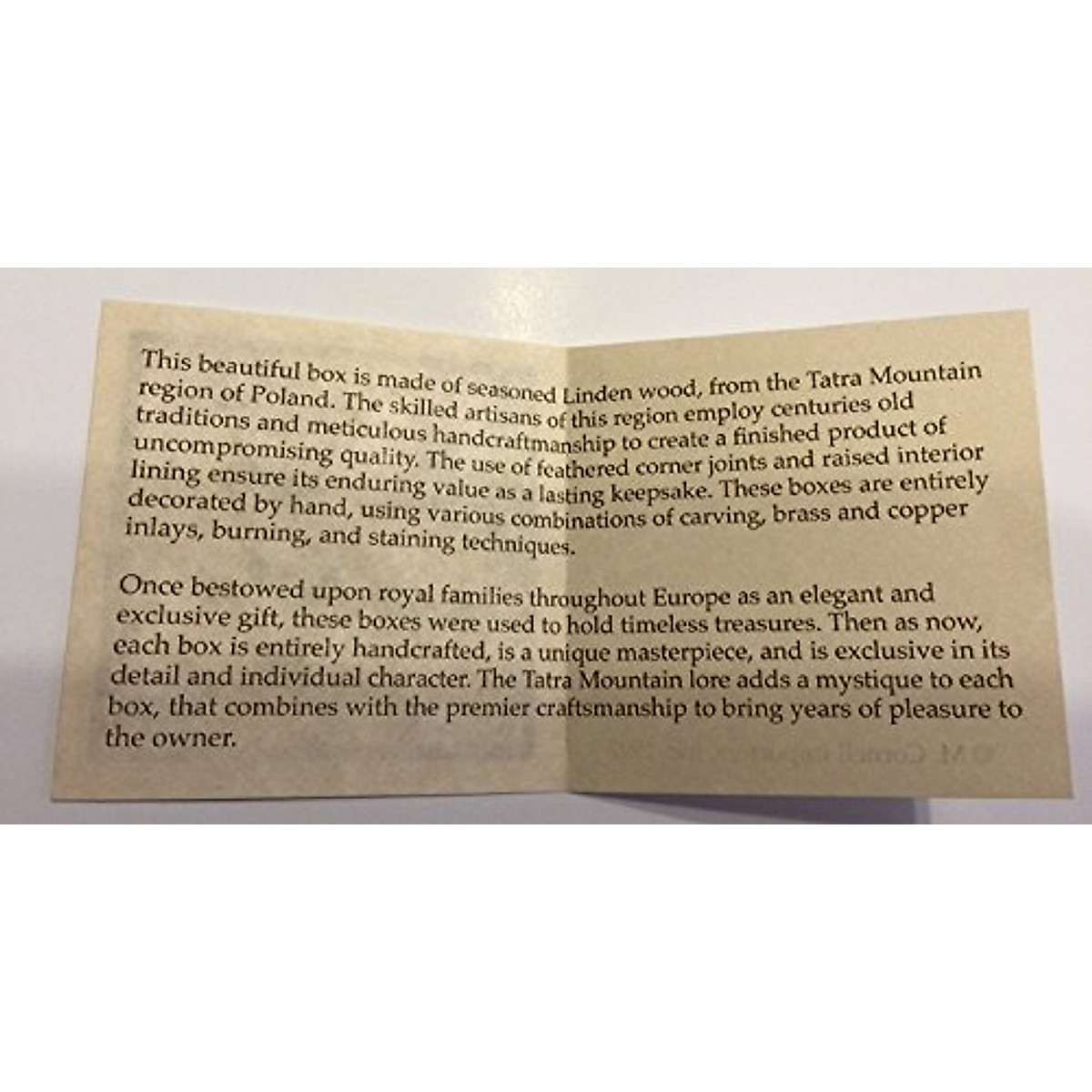 Polish Handmade Carved Linden Wood Decorative Sewing Box