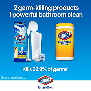 Clorox ToiletWand Disinfecting Refills, Disposable Wand Heads - 6 Count (Package May Vary)