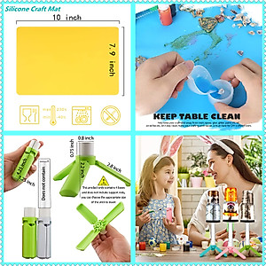 LFSUM Cup Turner for Crafts Tumbler,Tumbler Cup Spinner,Glitter Powder,Epoxy Resin kit for Tumblers for Beginners with Epoxy and Heat (Wood & Hot Air Gun)