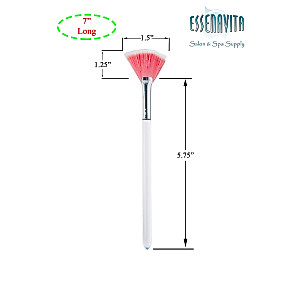 essenavita fan mask brush set of 6 pieces mask application fan brush glycolic fan brush boar head fan brush