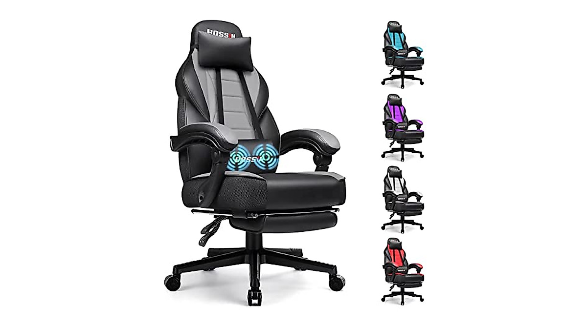 BOSSIN Gaming Chair with Massage – Ergonomic Big & Tall Office Chair
