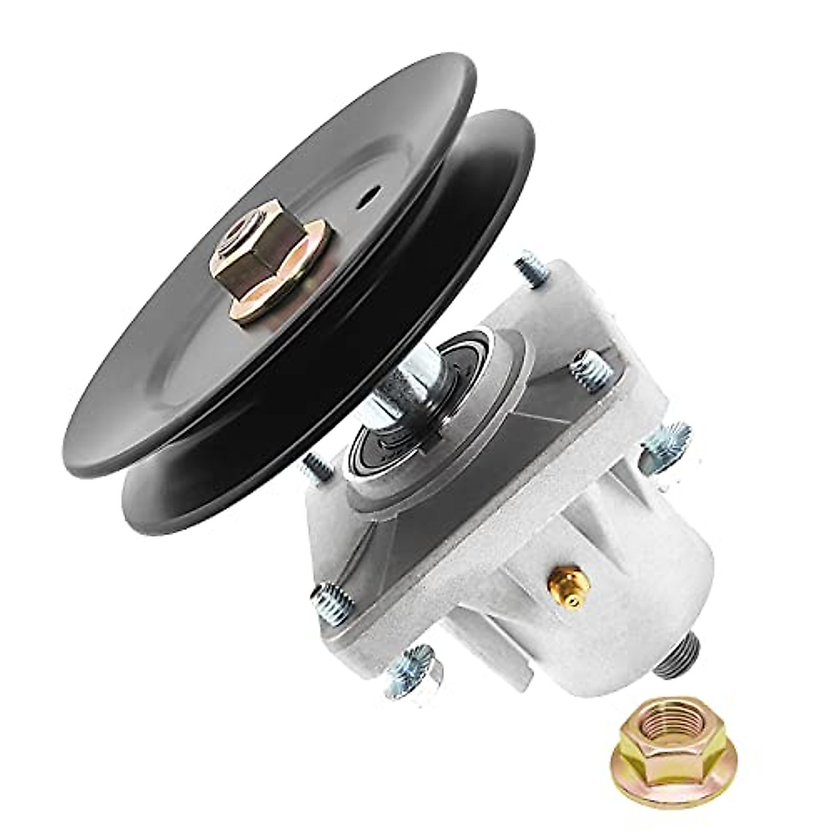 G.Times Outdoor Power Spindle Assembly Replace 918-0660B 618-04137 618-0625B 618-0990B 918-04137 918-0625B with Mounting Screws and Blade Mounting nut, Mounting Holes are Threaded
