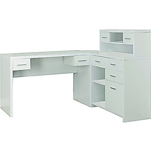 Monarch Specialties WHITE LEFT OR RIGHT FACING CORNER Computer Desk