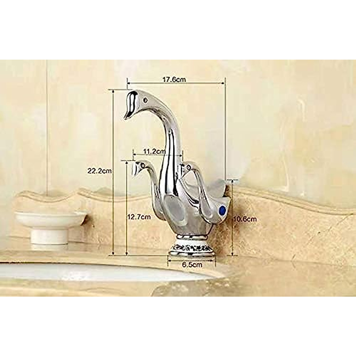Kitchen & Bath Fixtures Taps Faucet,EuropUPC Basin Faucet Gold Hot and Cold Basin Faucet Bathroom Wash Basin Faucet - Retro Faucet, C,E,Sink Faucet