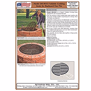 Pilot Rock - Foldable Cooking Grate 35" Diameter - Made in The USA