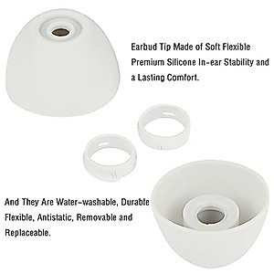 Silicone Earbud Tips Earhooks Kit for Galaxy Buds Headphone Replacement Wingtip Ear Tips Compatible with Samsung Galaxy Buds SM-R170 Headphone,S M L (6 Pairs)