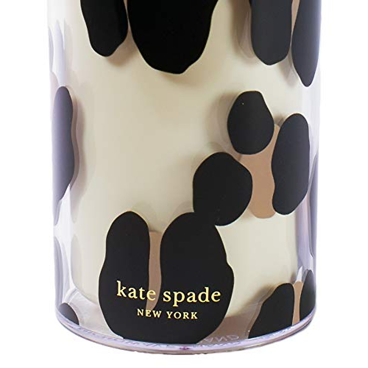 Kate Spade New York Insulated Tumbler with Reusable Straw, Leopard Print 20 Ounce Acrylic Travel Cup with Lid, Forest Feline