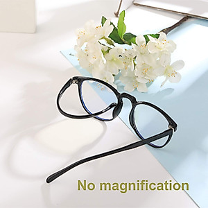 FEIYOLD Blue Light Blocking Glasses Women/Men,Retro Round Anti Eyestrain Computer Gaming Glasses(2Pack)