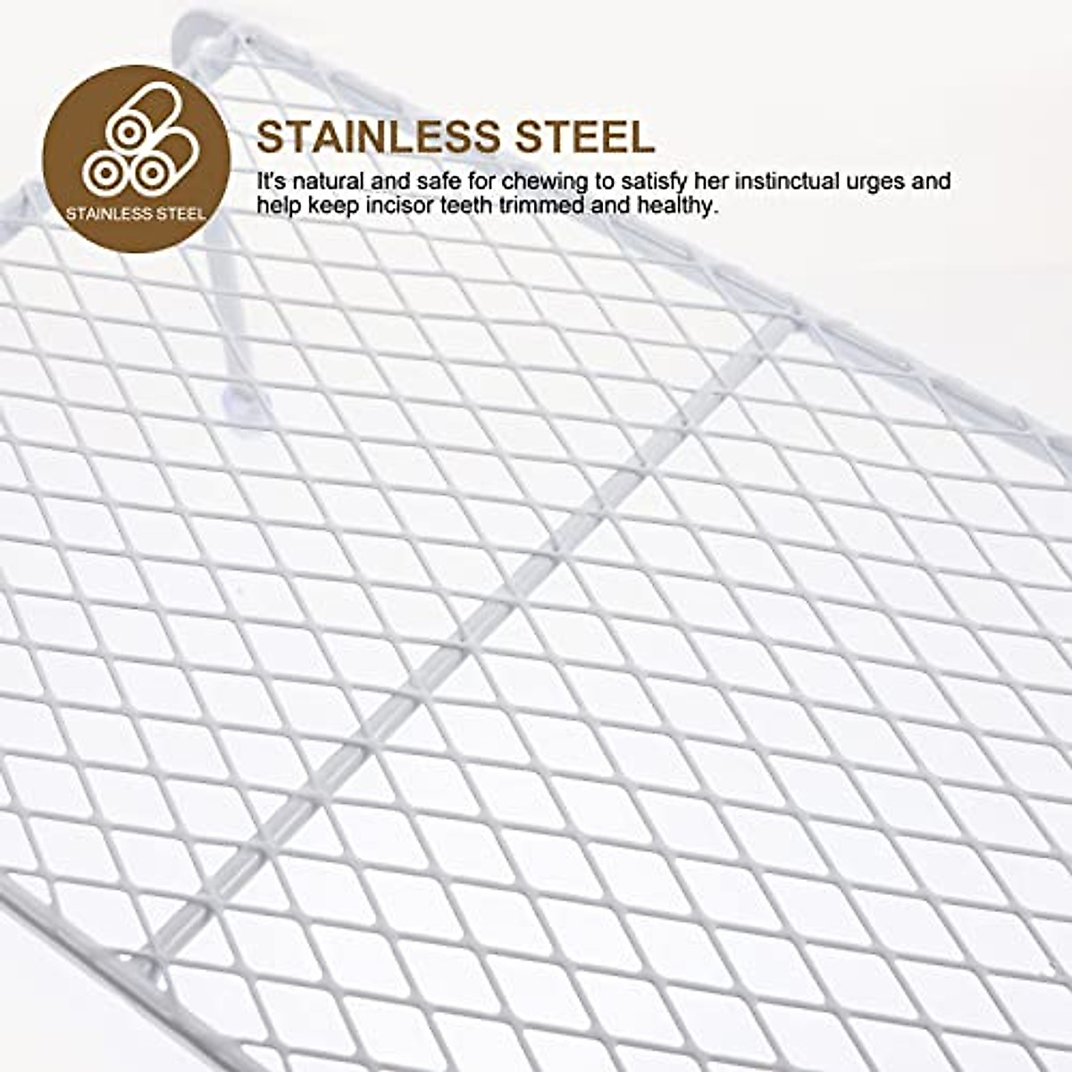 PATKAW Hamster Cage Platform Stainless Steel Rutin Chicken Rack Wire Chicken Coop Platform with Climbing Ladder for Mouses Rat Gerbil Dwarf Hamster