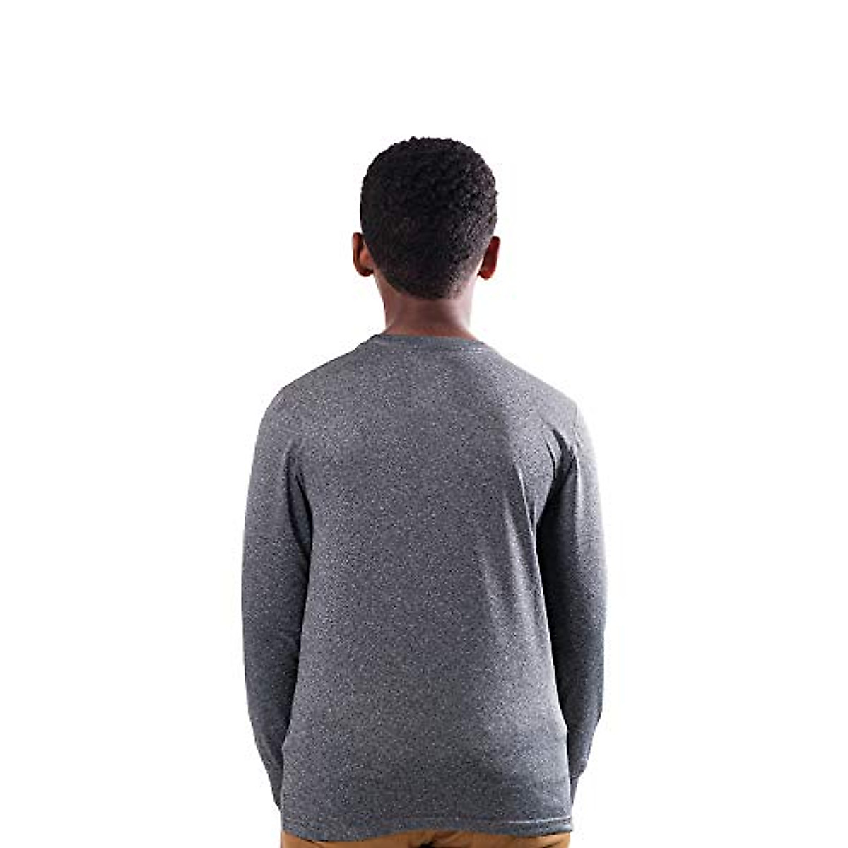 Ultra Game NFL Boys Super Soft Supreme Long Sleeve T-Shirt, Philadelphia Eagles, Heather Charcoal, 18-20