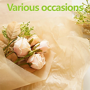 Bobobag 100 Sheets 20"X14" Gift Wrapping Tissue Paper Bulk for Gift Bags,Weddings Birthday Showers Arts Craft Party Favor Decoration (Brown)