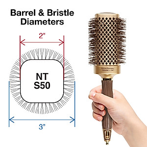 Olivia Garden NanoThermic Ceramic + Ion SQUARE Shaper Hairbrush