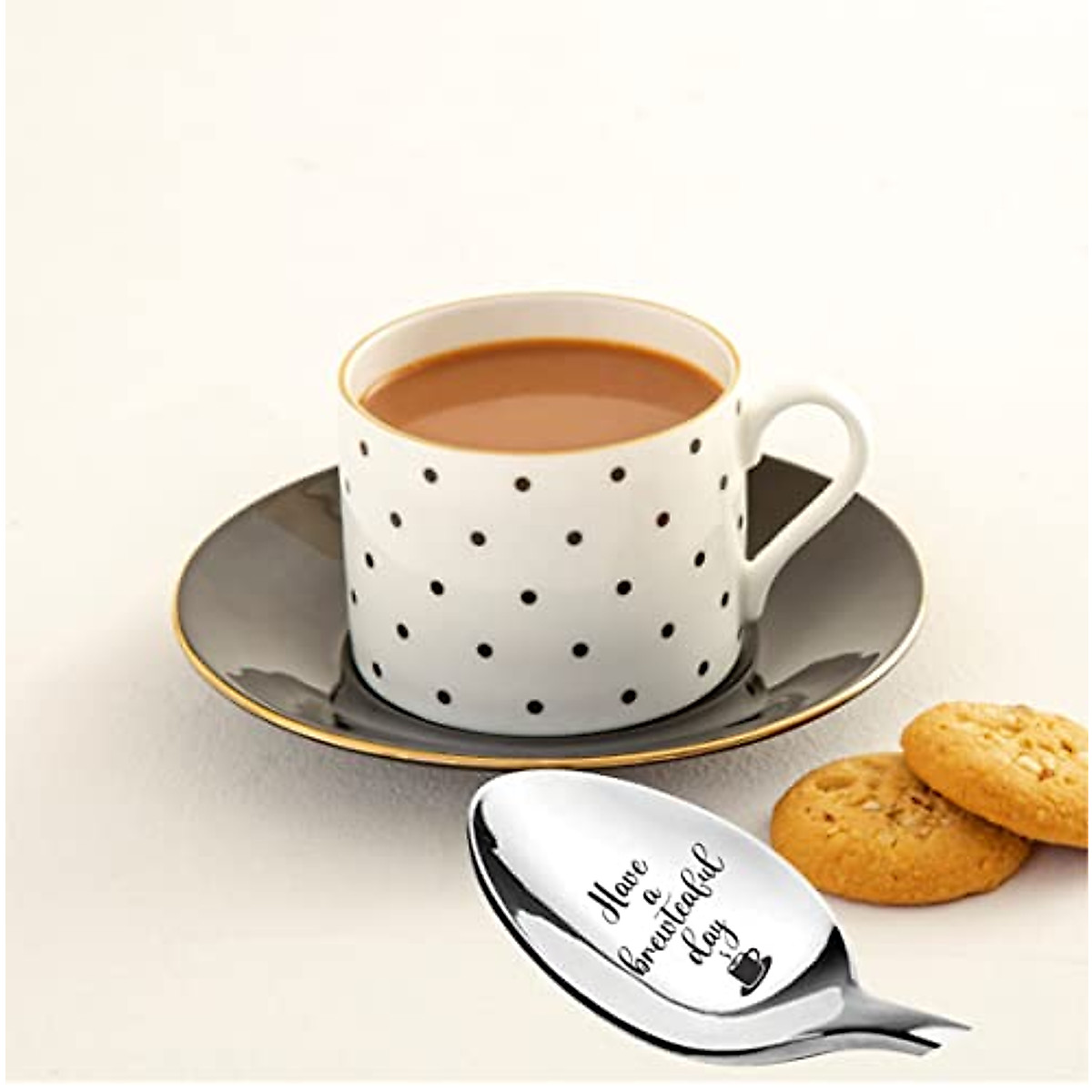 Have A Brewteaful Day Engraved Spoon Gift | Birthday Gift for Men Women | Christmas Gifts | Ideal Gift For Tea Coffee Lovers | Stainless Steel 7 inch Spoon