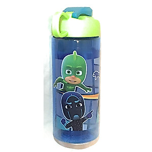 Zak! PJ Masks PJMJ-T070 Designs BPA Free 16.5 oz Boys & Girls Licensed Character Cold Water Bottles -Carry Loop & Snap Lid