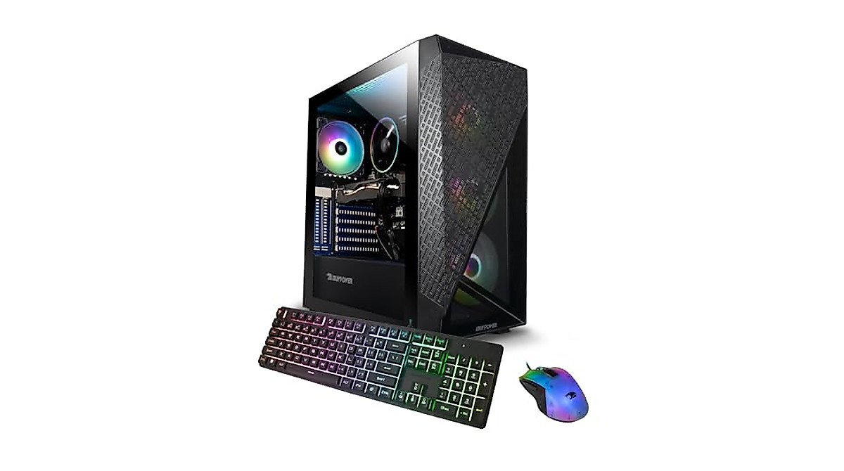 iBuyPower SlateMesh Gaming PC Computer Desktop SlateMeshA5N4601 (AMD ...