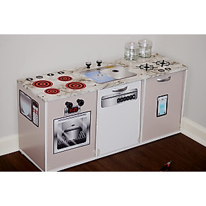 Play Kitchen Refrigerator Vinyl Decal, Fridge Door Ice and Water Dispenser PVC Sticker, Matte Finish 5mil 4"x6.5" Cooking Toy Freezer