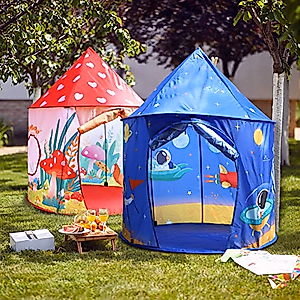 Mushroom Kids Play Tent Space Themed Indoor Play Children House for Boys and Girls (Mushroom)