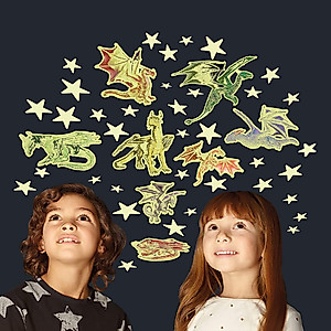 The Original Glowstars Company Glowstars & Dragons Eight Glow Dragons