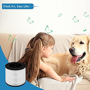 MA-14 True HEPA H13 Replacement Filter, Compatible with Medify Air MA-14, MA-14-W, MA-14-B Air Purifier, 3-in-1 Medical Grade H13 True HEPA and Activated Carbon Filter (2)