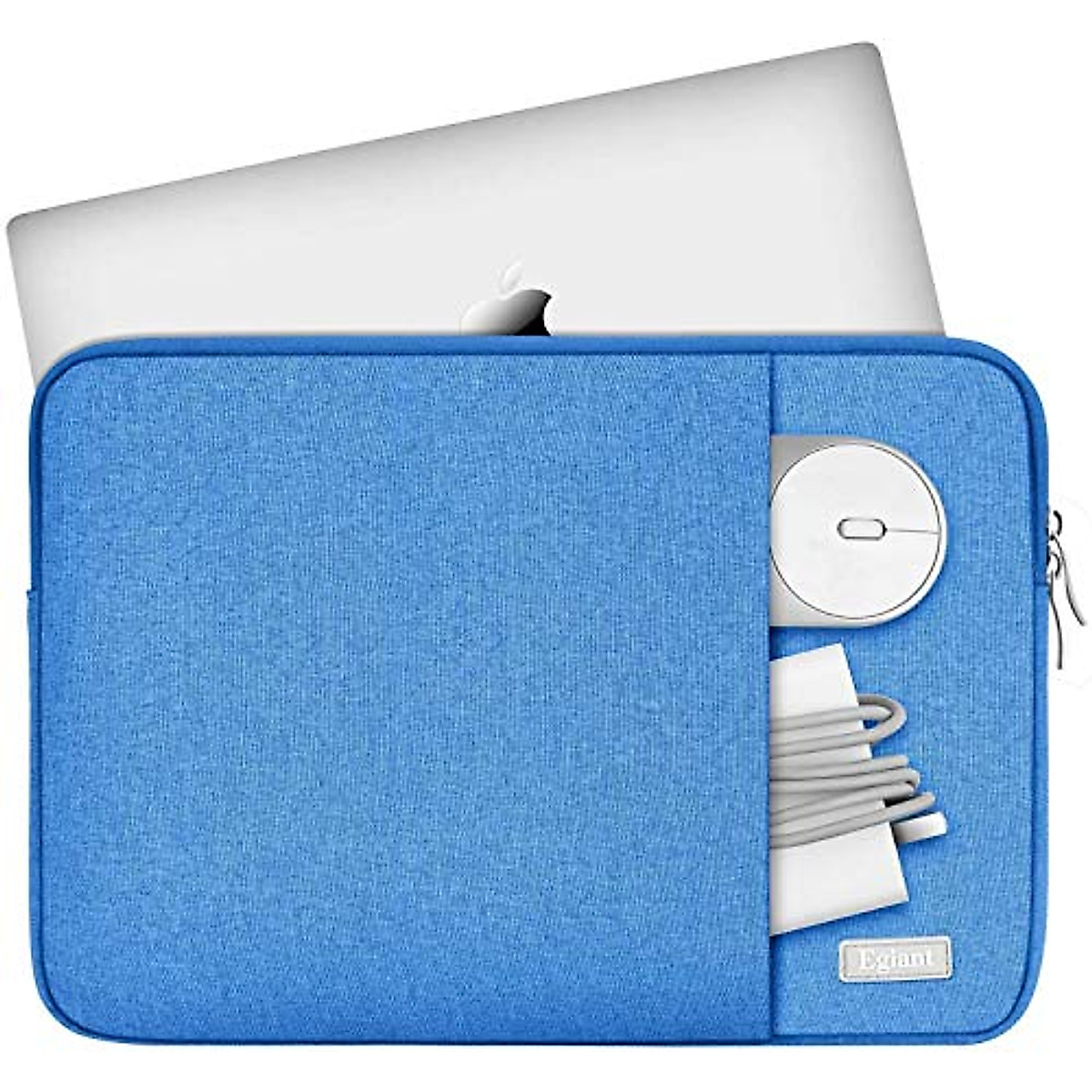 Egiant Laptop Sleeve,Water-Resistant Protective Cases Bag Compatible New 16 Inch MacBook, HP DELL Acer Asus 14 in Computer Notebook Carrying Cases Cover, Blue