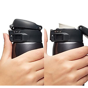 [Zojirushi x Pac-man] Limited Edition SM-SHE48PA BA&XA Stainless Steel Mug, 2 Count Bundle (Pack of 2), PAC-MAN Black&Stainless 16oz (Bundle 2-pack: Black & Silver)