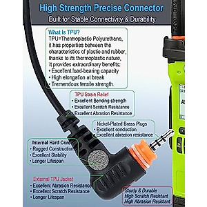 commountain SL300 SL3500e Earpiece with Mic Compatible for Motorola Radios TLK 100 TLK 110 SL7550 SL7550e SL7580 SL7580e SL7590 SL7590e SLN 1000 SL 300, TLK100 TLK110 SLN1000 Acousic Tube Headset