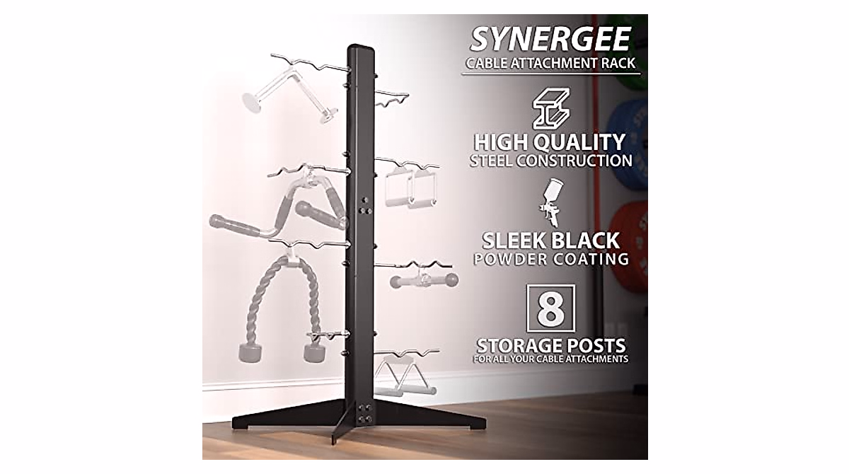 Synergee Cable Attachment Rack - Free-Standing Gym Storage