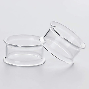 TBOSEN 3 Pairs UV Acrylic Double Flare Ear Gauges Tunnels Plugs Set Gauge Gauge 2g - 1 inch