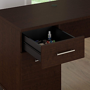 Bush Furniture Somerset 72W Office Desk with Drawers in Mocha Cherry