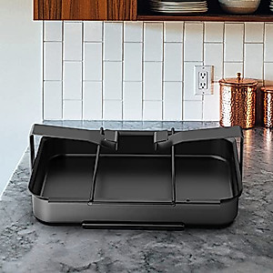 Hisencn 7515 Grill Catch Pan Holder Drip Pan Replacement for Weber Genesis 1000-5500, Genesis Silver/Gold/Platinum, Genesis II Series, Platinum I/II, and Summit, Porcelain Steel Grease Collection