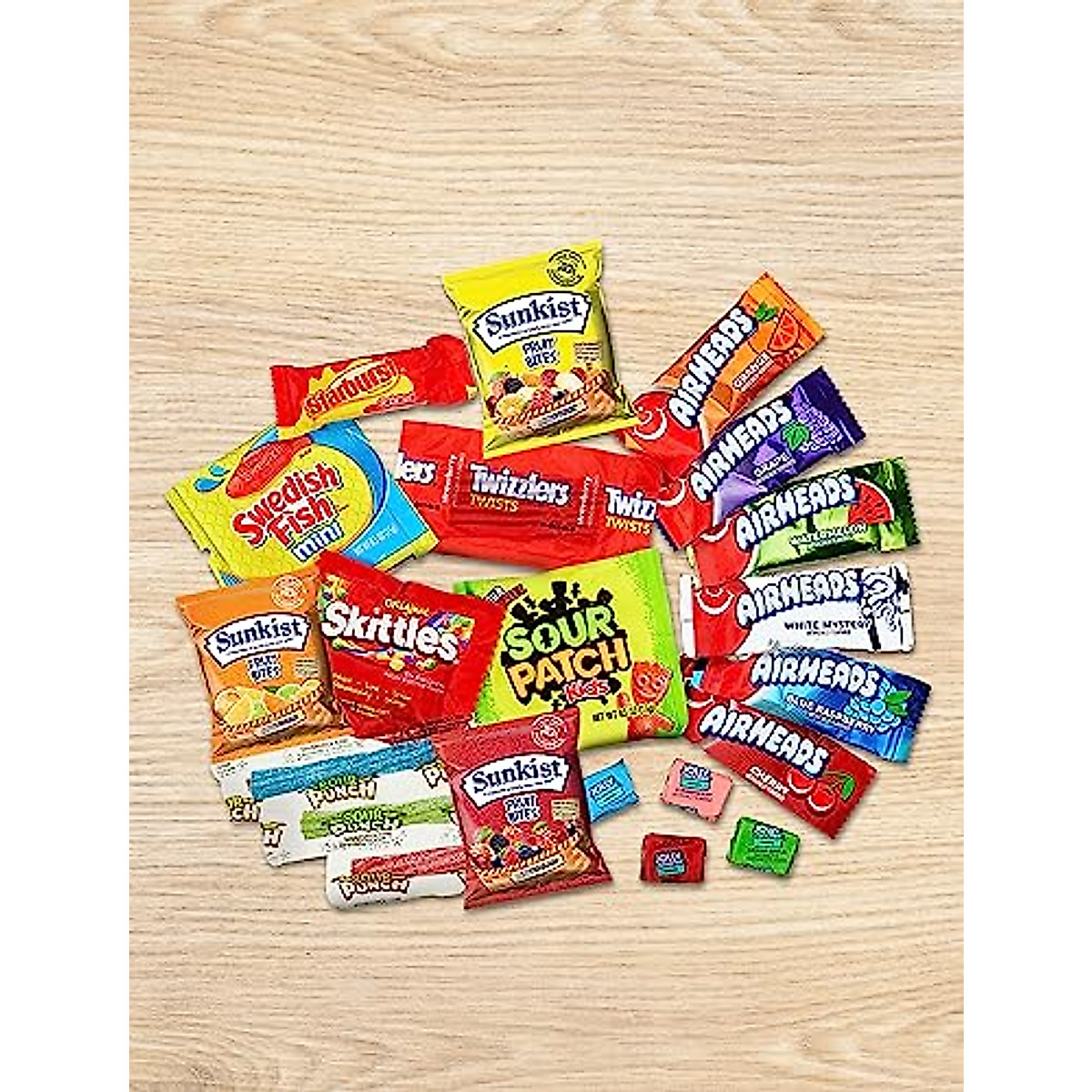 Sarah's Candy Factory Halloween Bulk Assorted Fruit Candy - Starburst, Skittles, Swedish Fish, Air Heads, Jolly Rancher, Sunkist,and more in Bag, 4 Lbs