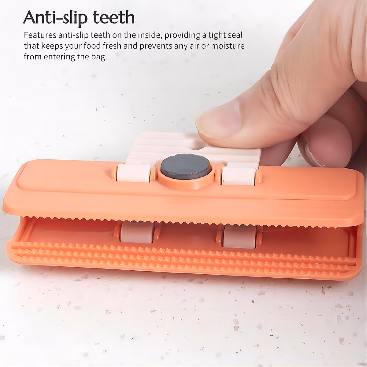 KINTEGOOD 8 PCS Upgrade Magnetic Chip Clips, Food Clips Bag Clips for Food Kitchen Clips for Food Packages, Chip Bag Clips Wide Open Bag Clips for Food Storage Chip Clips with Tight Seal Grip