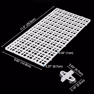 WEAVERBIRD 2Pcs Aquarium Divider Tray Plastic Grid Divider Tray Egg Crate for Aquarium Fish Tank Bottom Isolation, White