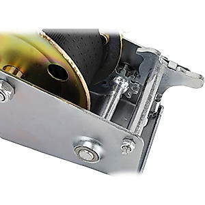 8MILELAKE Heavy Duty 1000lbs Hand Winch Crank Strap Gear Winch for Trailer Boat ATV