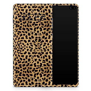 DesignSkinz Orange Cheetah Fur Pattern Protective Vinyl Decal Wrap Skin Cover Compatible with The Samsung Galaxy S20 (Screen Trim & Back Glass Skin)