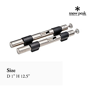 Snow Peak IGT Height Adjuster - Adjust Table Height - Stainless Steel, Aluminum - 7.1 oz - Set of 2