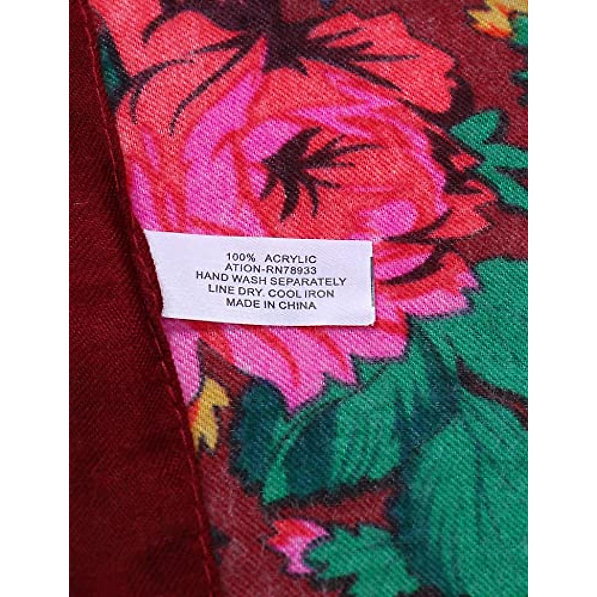 MJ SERECA Acrylic Bandana Printed Hair Scarf Square Ukrainian Head Scarf Floral Babushka Neck Scarf for Women 30"/42"/60" (3 Pack-A 30")