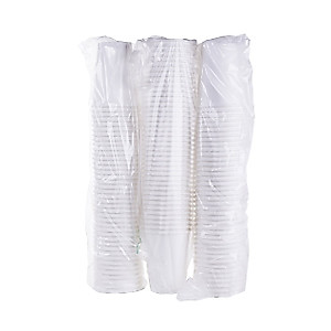 TashiBox White Hot Drink 120 Count - 12 Oz Disposable Paper Coffee Cups