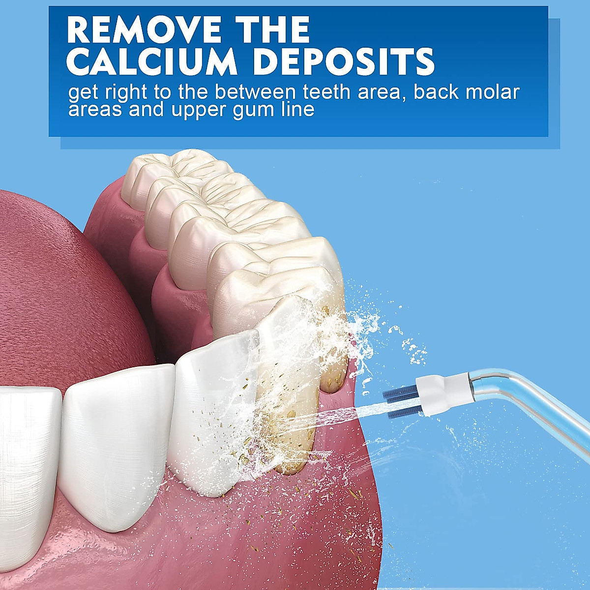 Plaque Seeker Replacement Tips for Waterpik Water Flosser and Other Brand Oral Irrigator 4 Packs