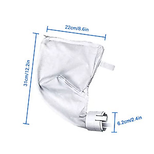 Tuimiyisou Pool Cleaner Debris Bag Fine Mesh Filter Bag Replacement with Zipper Closure for 360 380 Cleaning Tools-Garden Cleaning Tools