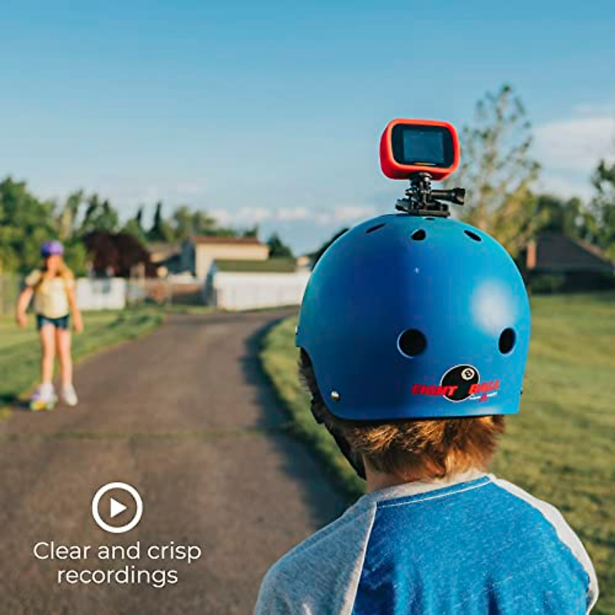 Polaroid Sport Action Camera 720p 12.1mp, Waterproof Camcorder Video Camera with Built in Rechargeable Battery and Mounting Accessories, Action Cam for Vlogging, Sports, Traveling