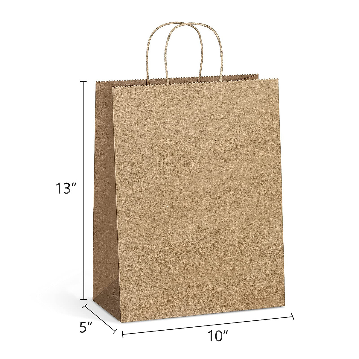 Eupako Kraft Shopping Bags 10x5x13 100 PCS Brown Paper Bags with Handles, Kraft Paper Gift Bags Bulk, Party Favor Bags, Merchandise Bags, Retail Bags
